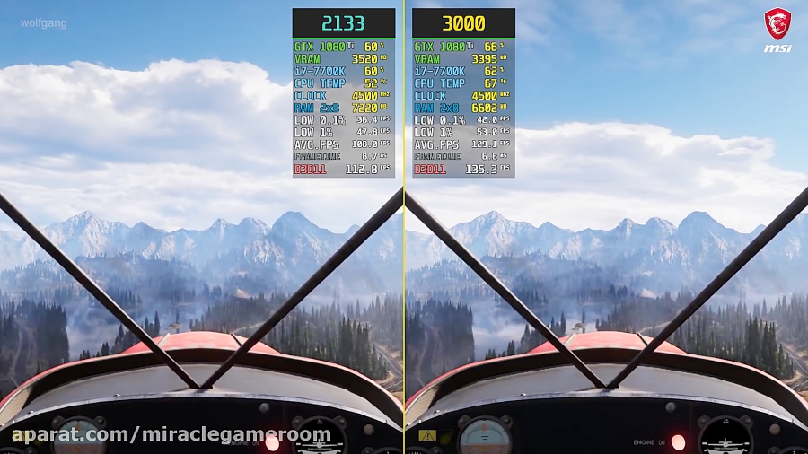 Far Cry 5 2133MHz vs. 3000MHz (RAM Speed Comparison)