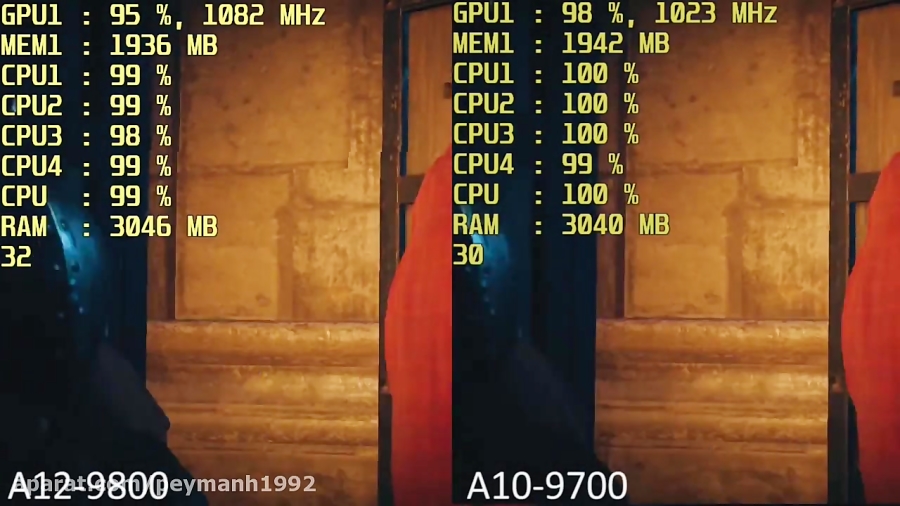 AMD A12-9800 vs. AMD A10-9700 R7 iGPU in 14 Games. Gameplay Benchmark ...