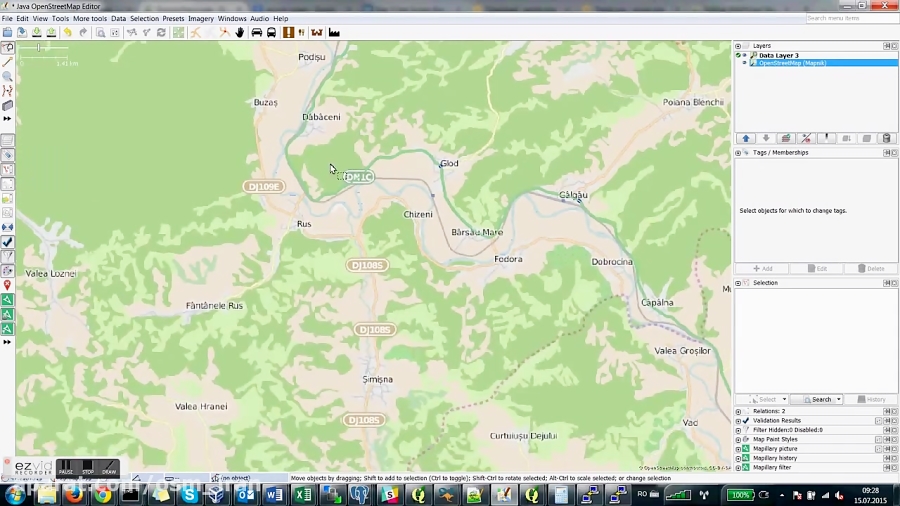 First try - adding a new relation in osm