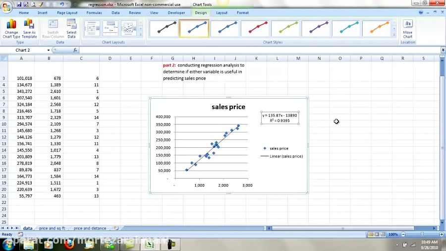 Trend Lines and Regression Analysis in Excel