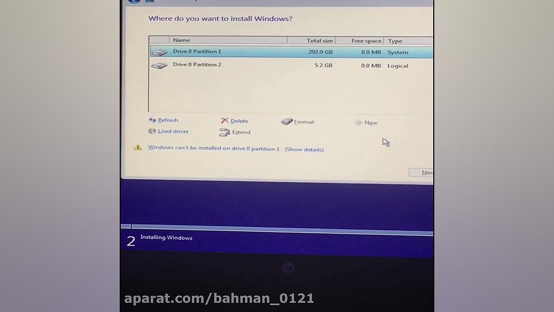 How To Fix Windows Cant Be Installed On Drive 0 Partition 1