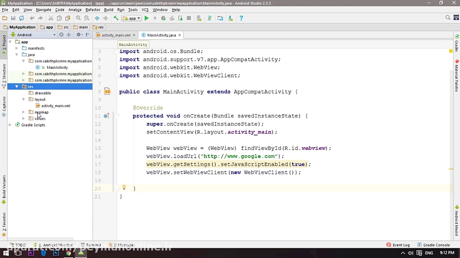 Android Application Development Tutorial for Beginners - #13 | 2017 | WebView From Asset Folder