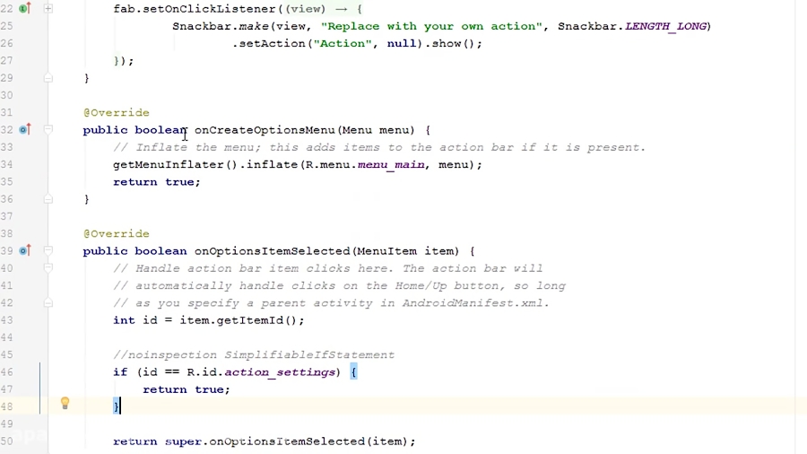 Android Application Development Tutorial for Beginners - #16 | 2017 | Using Menu Item its Listener