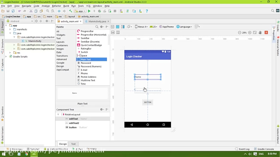 Android Application Development Tutorial for Beginners - #37 | 2017 | Login checker using If-Else