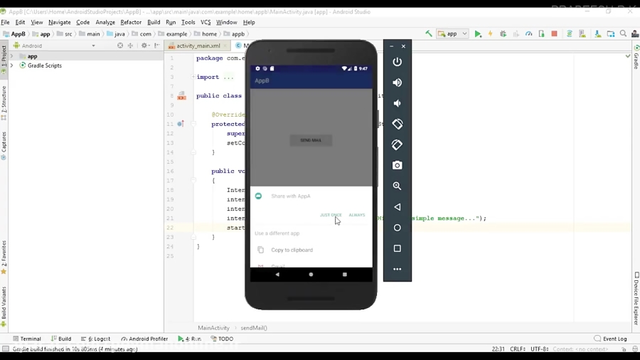 Android tutorial (2018) - 39 - Significance of Permissions While Using Implicit Intent