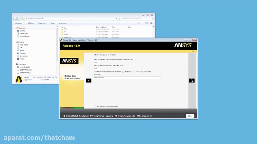 Installing ANSYS 18 on Windows