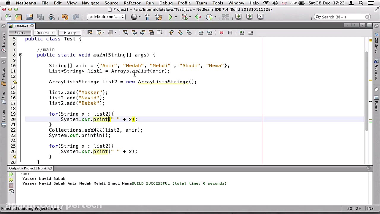 ۱۱- متود addAll در جاوا Java