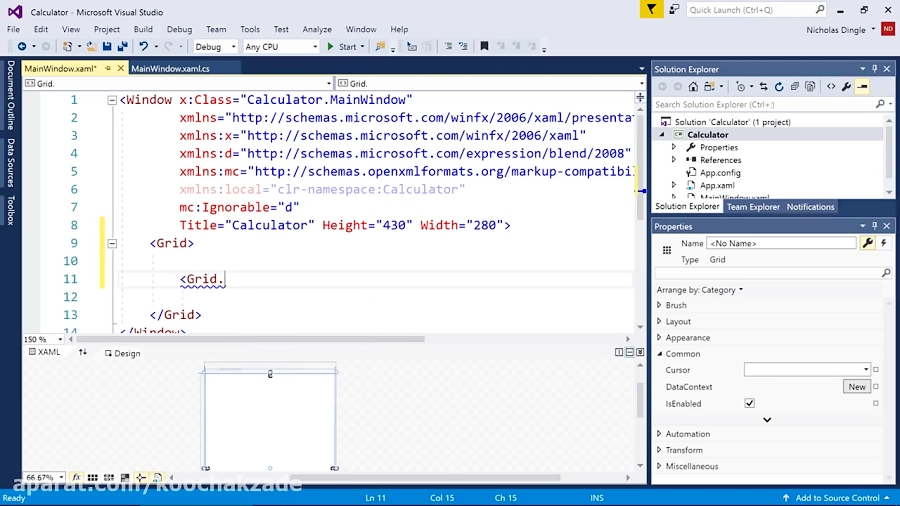 C# for beginners [WPF] Project Calculator (Part 1/2)