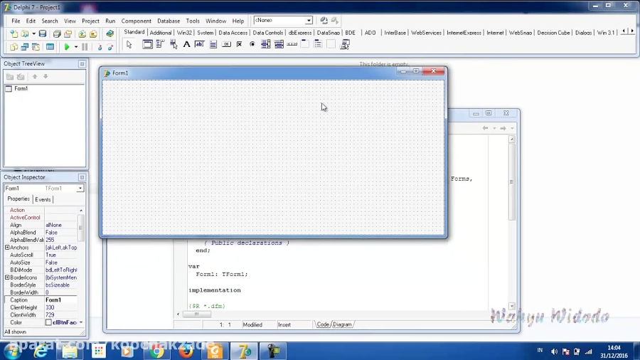 Delphi 7 Tutorial : Introduction The Form Designer