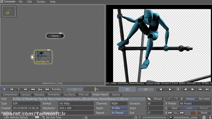 آموزش انجام یک Vector Motion Pass در Composite