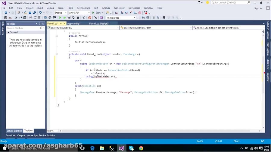 C# Tutorial - Search DataGridView by using TextBox | FoxLearn