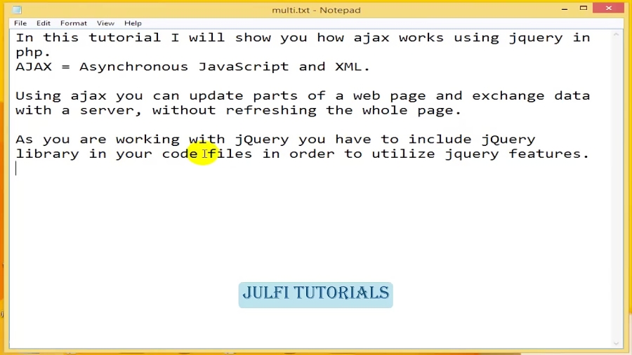 jQuery Ajax PHP Tutorial : how ajax works using jquery in php