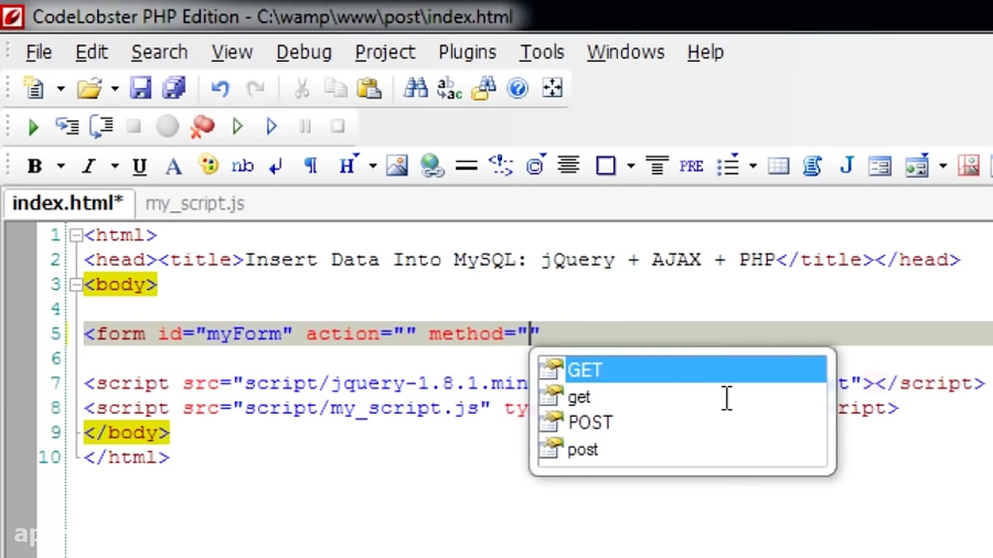 Insert Data Into MySQL Database using jQuery AJAX PHP