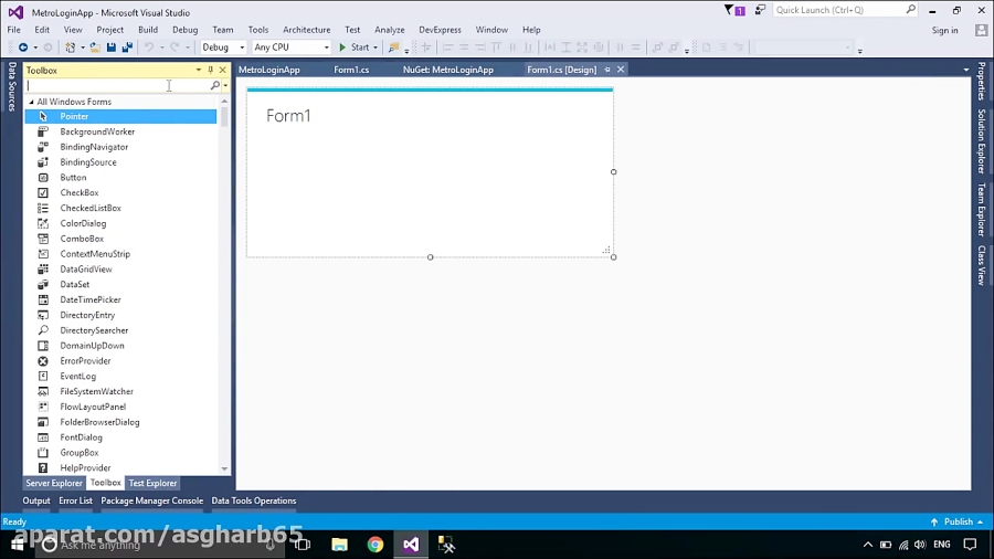 C# Tutorial - Metro Login Form with SQL Database Step By Step | FoxLearn