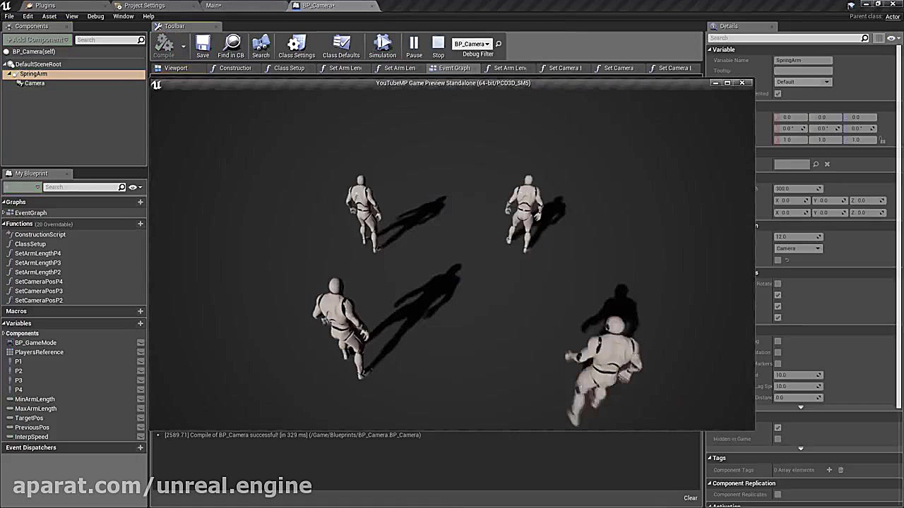 UE4 / Unreal Engine 4 Multiplayer - #04 Shared Local Camera 2/2