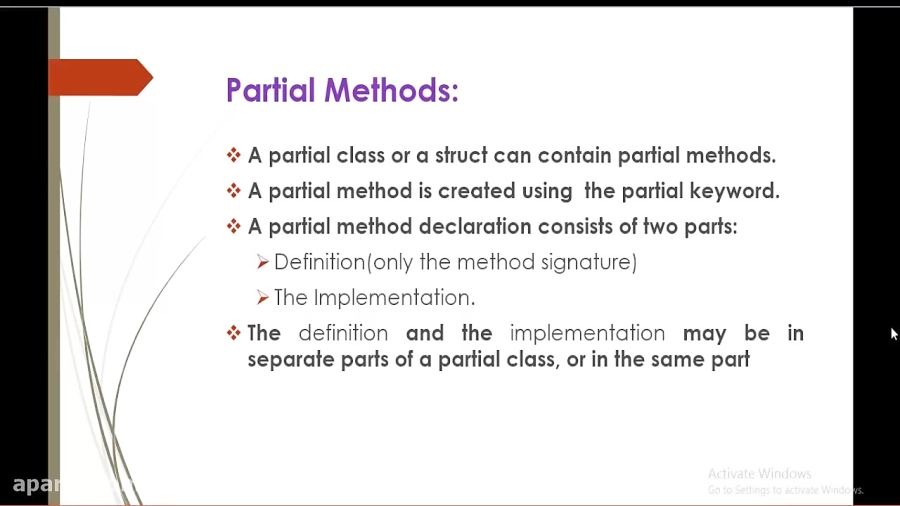 C# Beginner to advanced - Lesson 41 - Partial methods