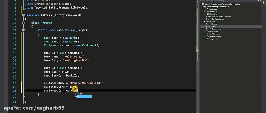 C# Tutorial - Entity Framework Code First part 2