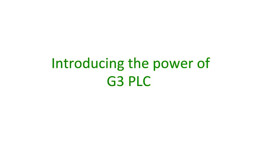 Introducing the power of G3 PLC