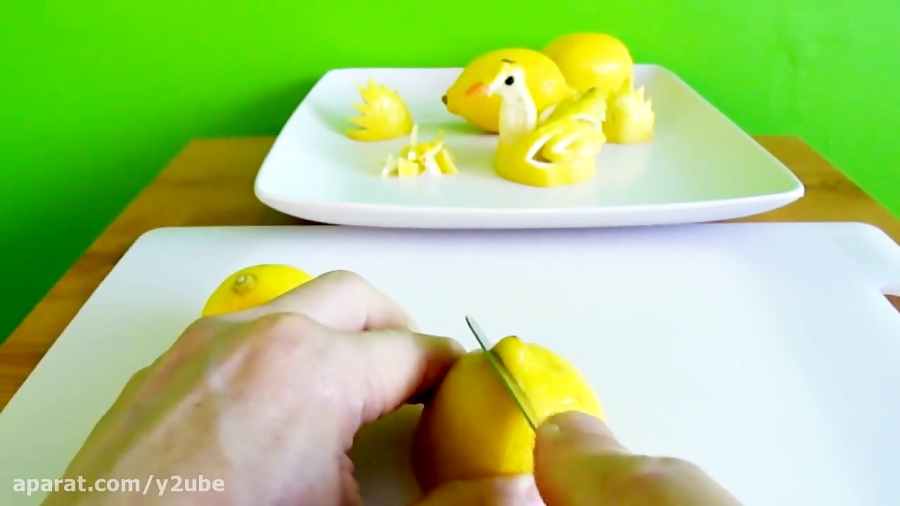 Art In Lemon Duck - Rubber Duck / Swan Fruit Vegetable Carving Garnish ...