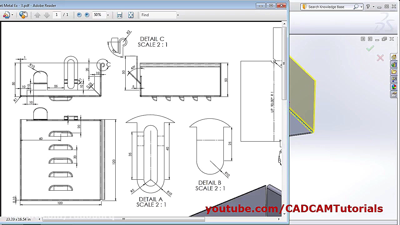 SolidWorks Sheet Metal Practice Exercises for Beginners - 2