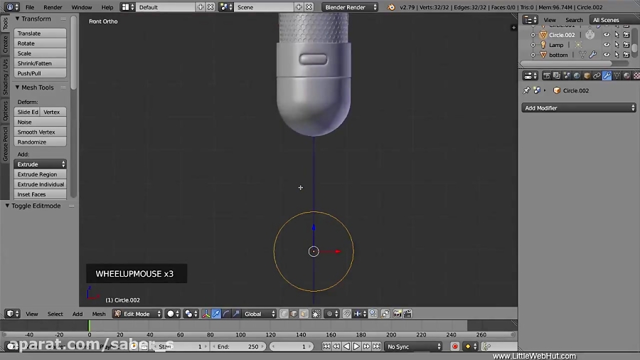 Blender Tutorial: Modeling a Vintage Microphone: Part 2