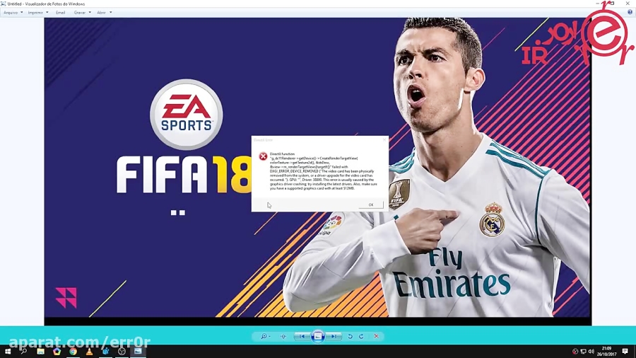 رفع ارور DirectX Function بازی Fifa 18 (روش دوم)