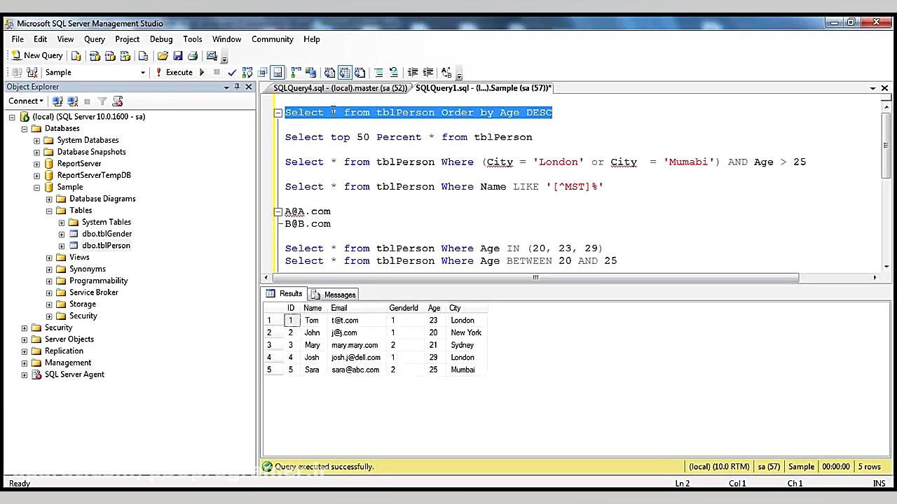جلسه 10 آموزش SQL SERVER Select statement in sql serve