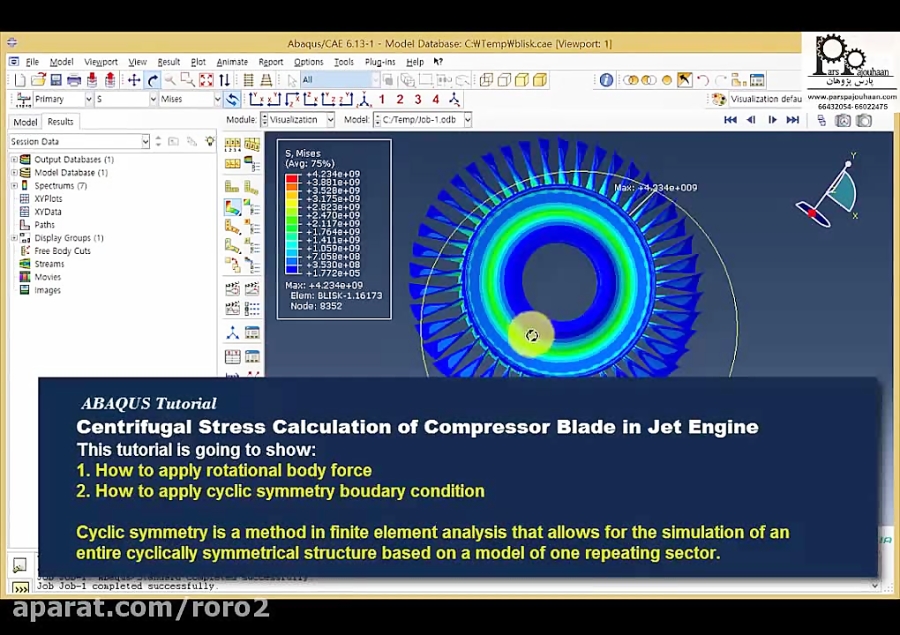 Centrifugal Stress Analysis of Compressor Blade in Jet