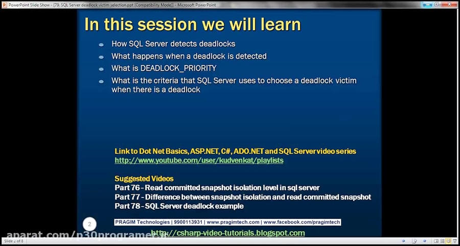 جلسه 79 SQL Server deadlock victim selection