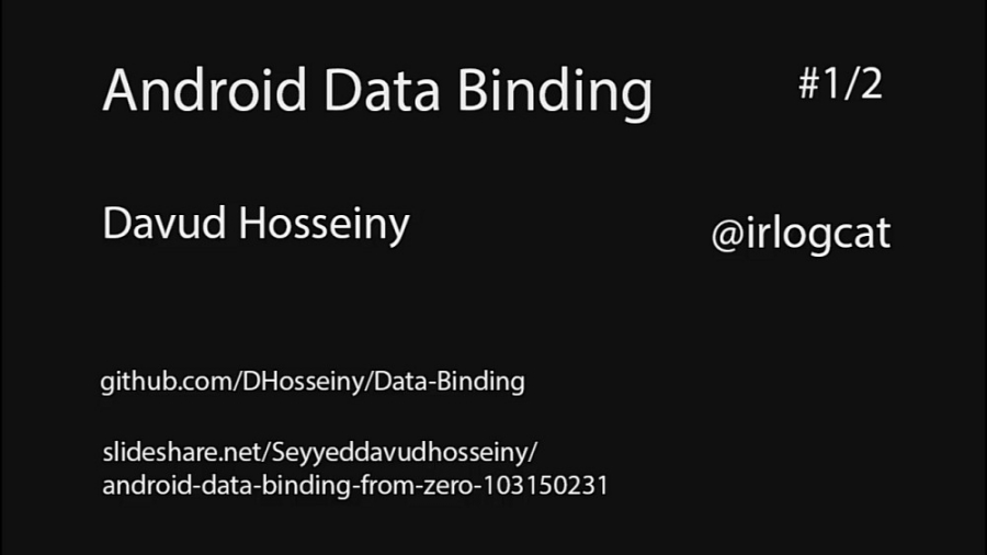 Android Data Binding-Davud Hosseiny#1