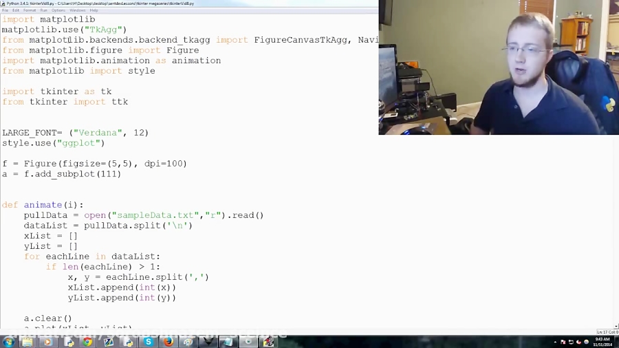 Organizing our GUI window - Tkinter tutorial Python 3.4 p. 8