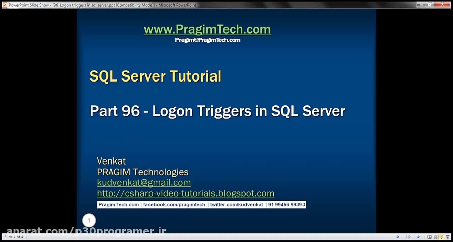 جلسه 96 Logon Triggers in SQL Server