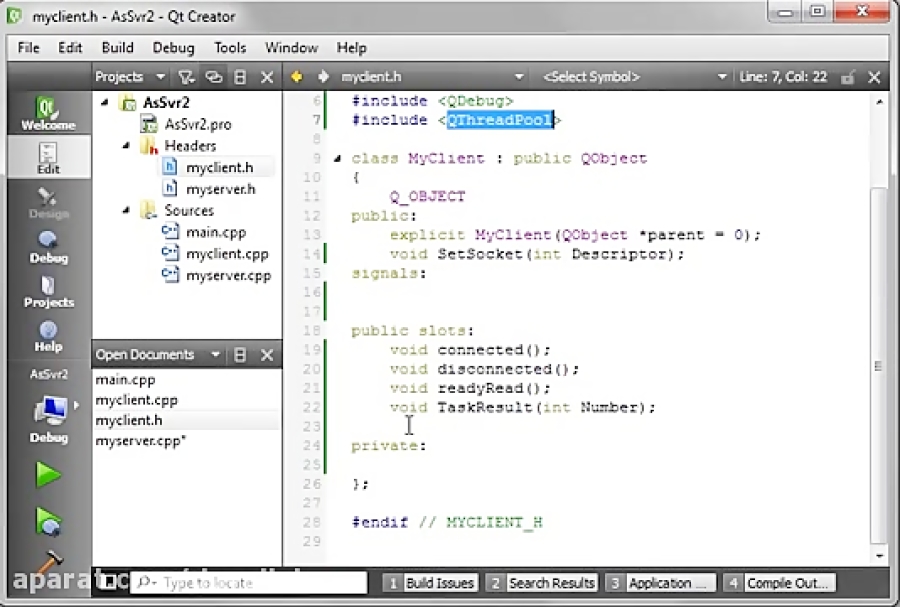 C Qt 70 Advanced Asynchronous QTcpServer with QThreadPool