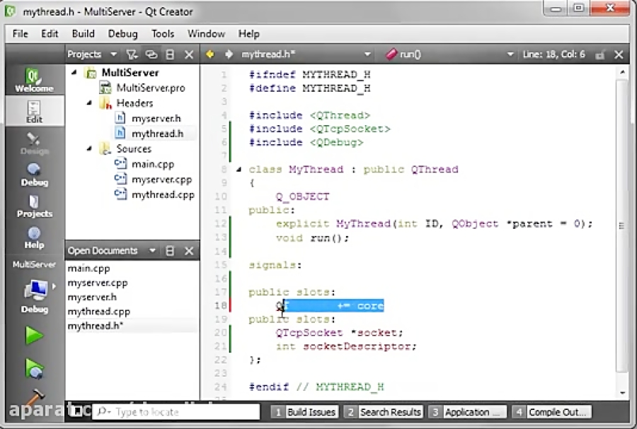 C Qt 68 - QTcpServer using multiple threads