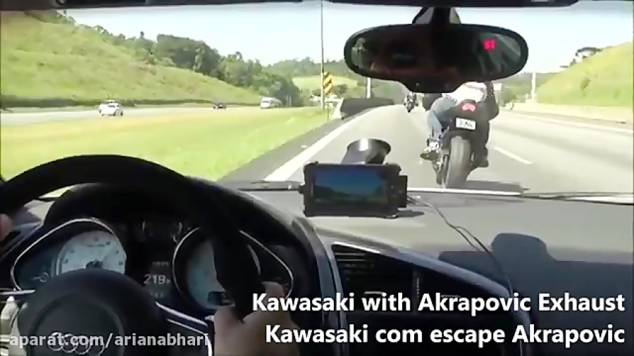 کل کل سرعت Audi R8 X Kawasaki Ninja ZX10R X Suzuki GSXR