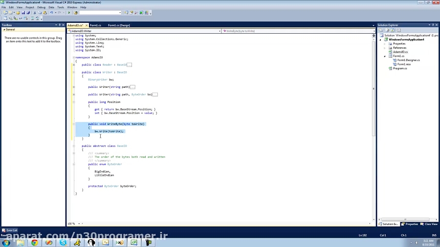 193 - Project 6 Reading and Writing Classes, Writing B