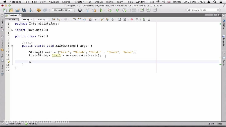 ۱۱- متود addAll در جاوا Java