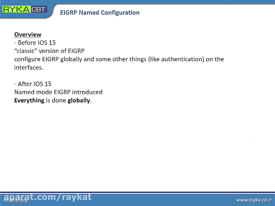 CCNP ROUTE v2-10 Eigrp Named Configuration
