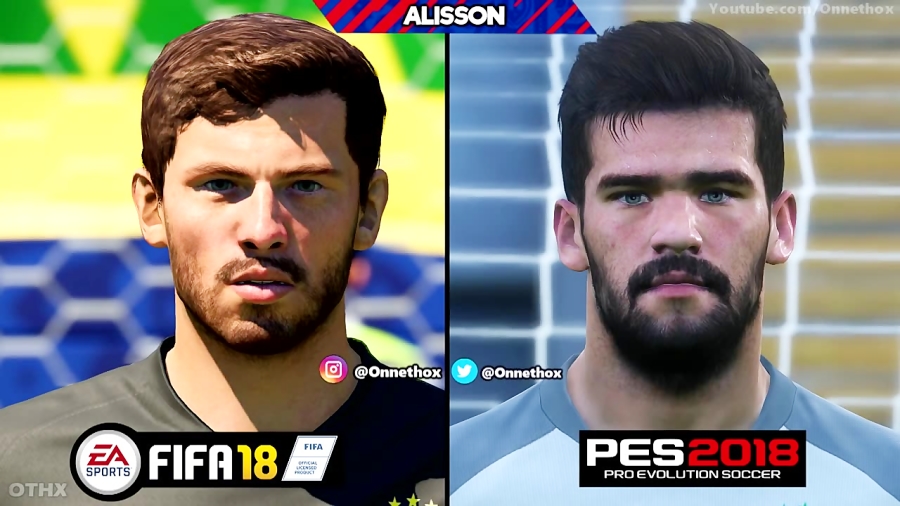 FIFA 18 World Cup vs PES 2018 | Player Faces Comparison Brazil ft ...