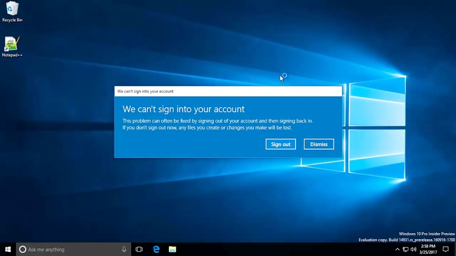 FIX - We Can’t Sign Into Your Account In Windows 10