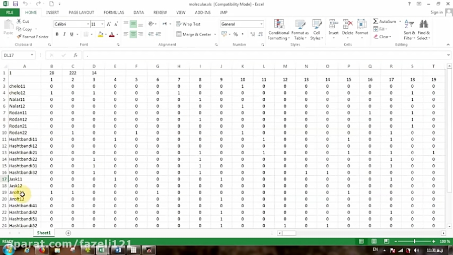 آموزش نرم افزار فیلوژنی NTSYS pc 2.02