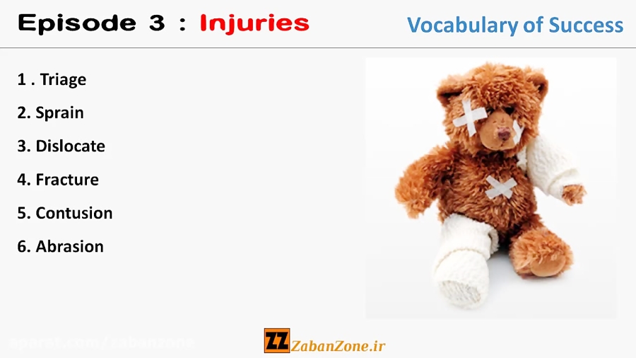 English Vocabulary of Success : 003. Injuries