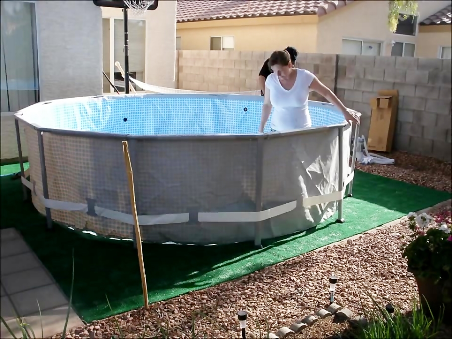 Above Ground Swimming Pool Setup - Time Lapse