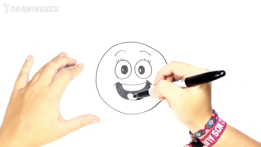 How to draw a Happy Emoji Step by Step | Cute Emoji Drawing Lesson