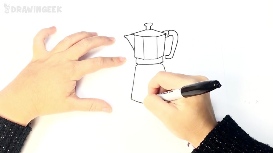How to draw a Coffee Maker | Coffee Maker Easy Draw Tutorial