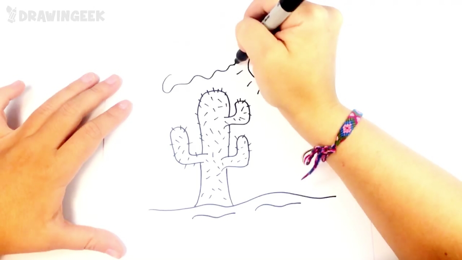 How to draw a Desert for kids | Desert Drawing Lesson Step by Step