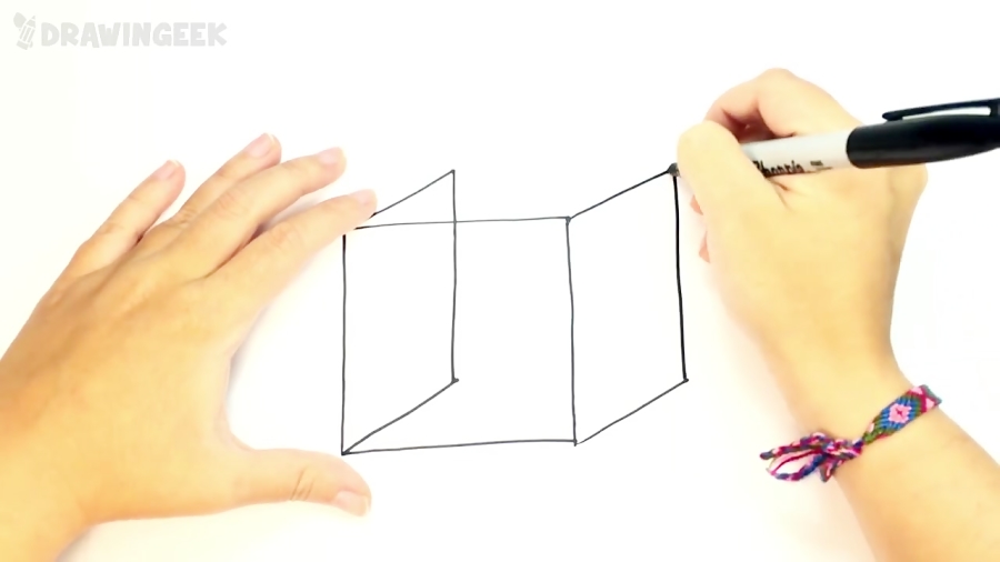 How to draw a Cube step by step | Cube Easy Draw Tutorial