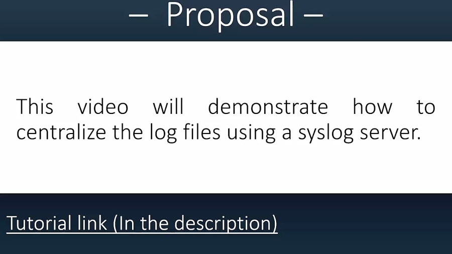HP Switch - Centralizing log files ( Syslog )