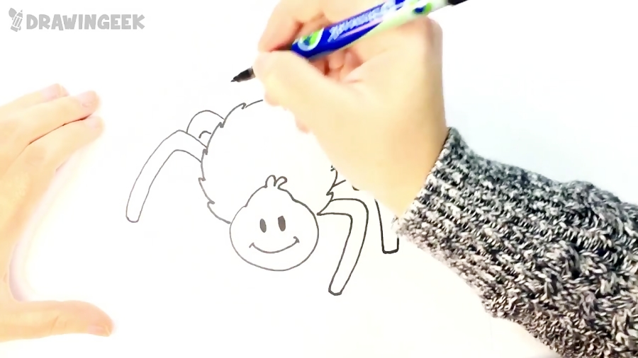 How to draw a Spider | Spider Easy Draw Tutorial