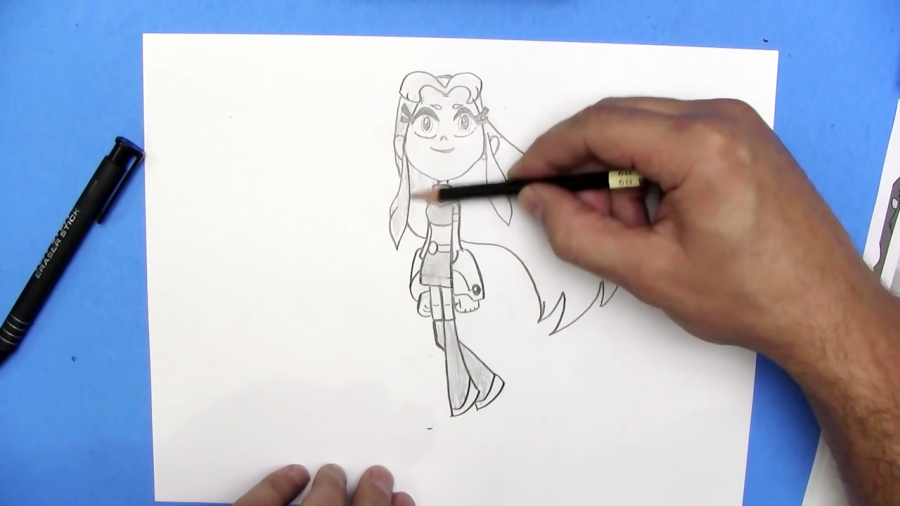 How to Draw Starfire from Teen Titans Go - Step By Step